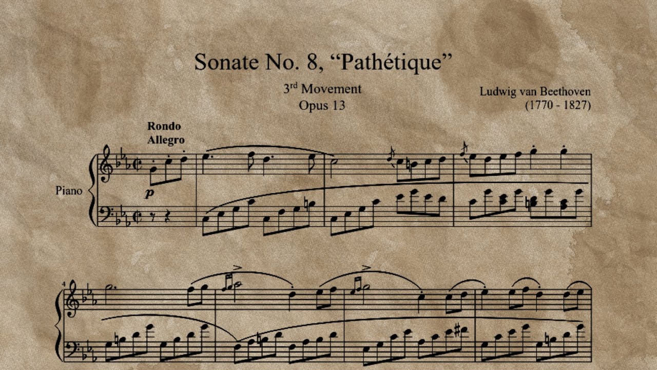 鋼琴獨奏 Beethoven-Pathetique Sonata 3rd Movement - YouTube