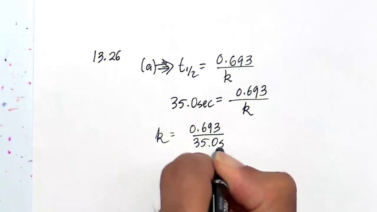 Quick video: First order rate of reaction practice problem - YouTube