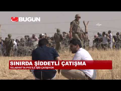 PYD İLE IŞİD ARASINDA ŞİDDETLİ ÇATIŞMA, SURİYELİLER SINIRA YIĞILDI!