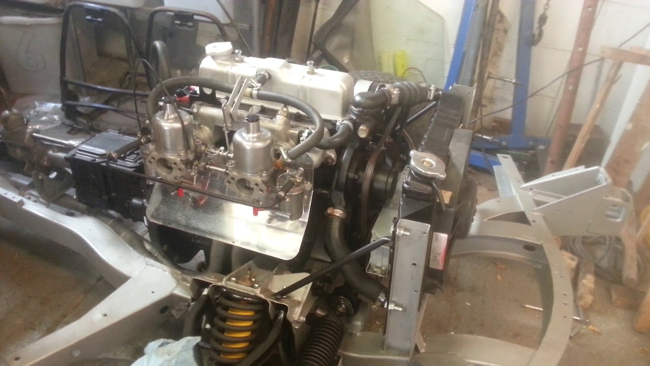 Triumph spitfire 1500 running after rebuild - YouTube