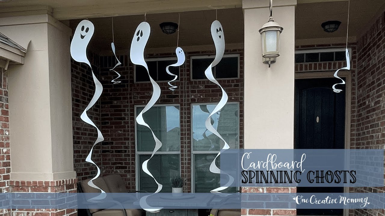 Cardboard Spinning Ghosts - Easy Halloween Craft and Halloween Decor ...
