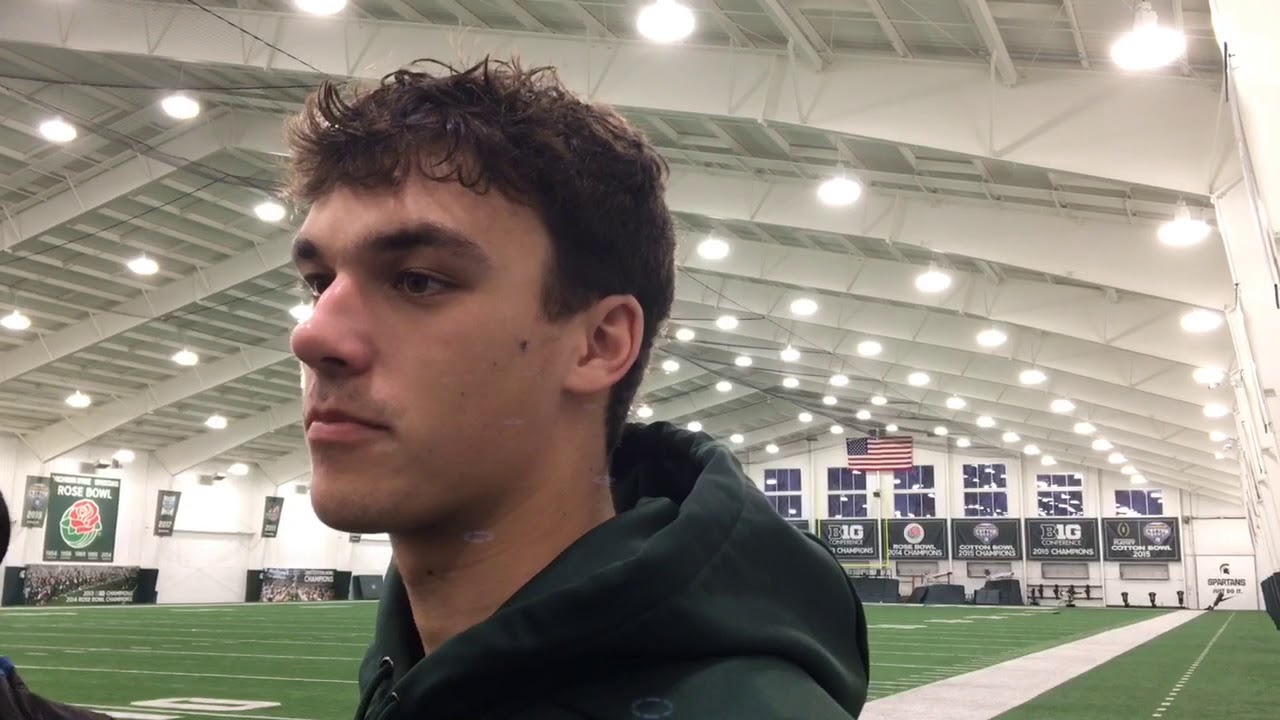 Michigan State QB Payton Thorne on his progress - YouTube