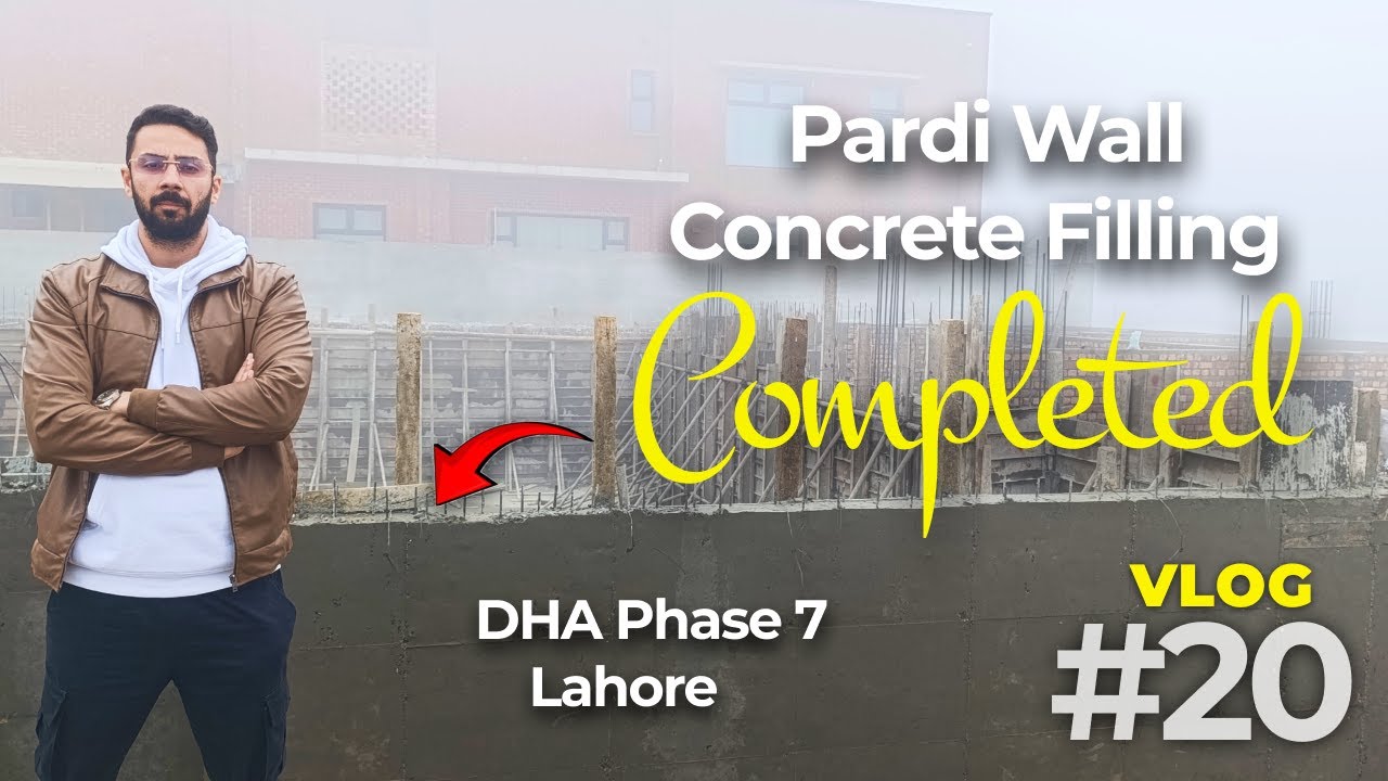 Construction Vlog #20 Pardi Wall Concrete Filling - YouTube