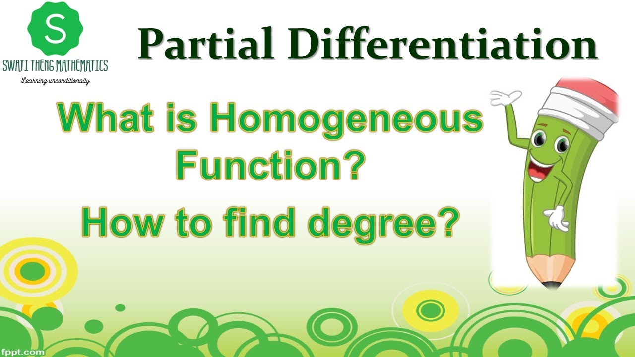 Homogeneous Function and degree|| Partial differentiation engineering ...