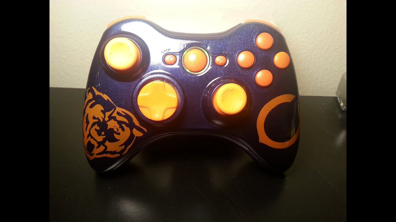 Custom Painted / Airbrushed Xbox 360 Controller / Chicago Bears Theme ...