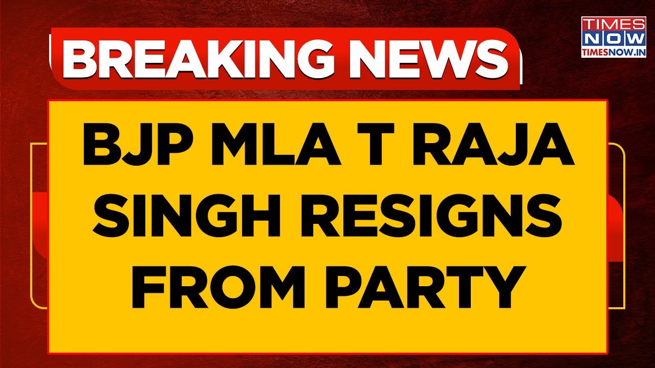 BJP MLA T Raja Singh Resigns From Party Amid Leadership Tussle In ...