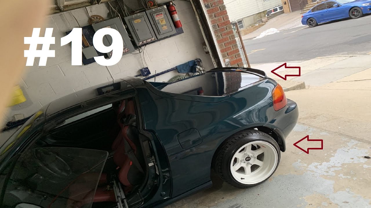 Nuevo Lip Spoiler y Guarda Fangos para el Honda del Sol - YouTube