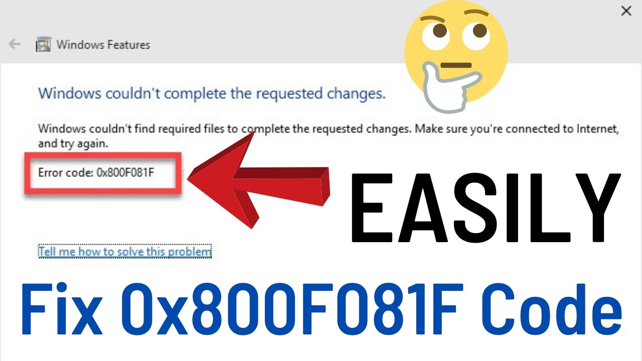 How To Fix Error Code 0x800F081F When Installing Microsoft NET