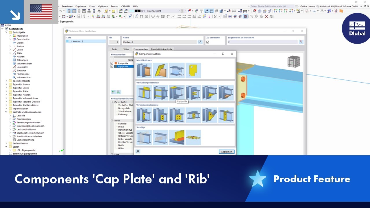 Components "Cap Plate" and "Rib" - YouTube