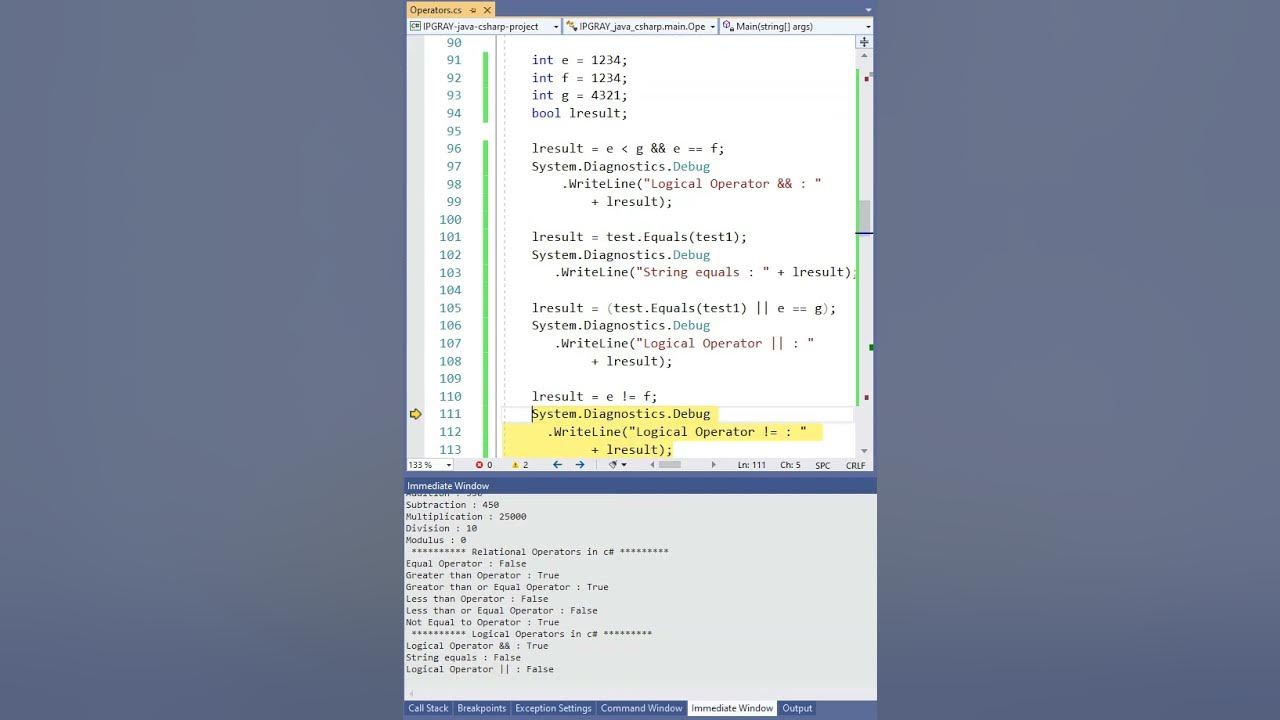 Ipgrayspace Codingjoys C Sharp Basics Operators Debug Mode Youtube