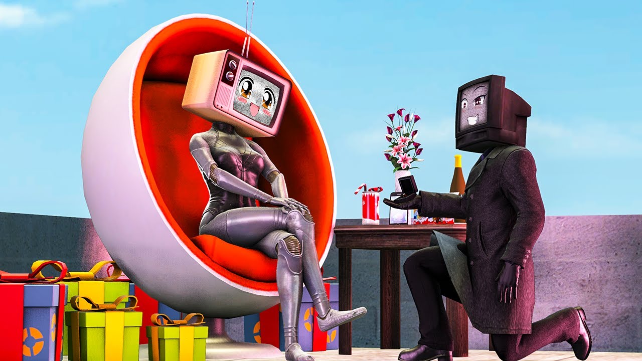 NEW TV Woman x TV Man EPIC LOVE STORY NEW GIRLS SAVE TV Woman in Gmod ...