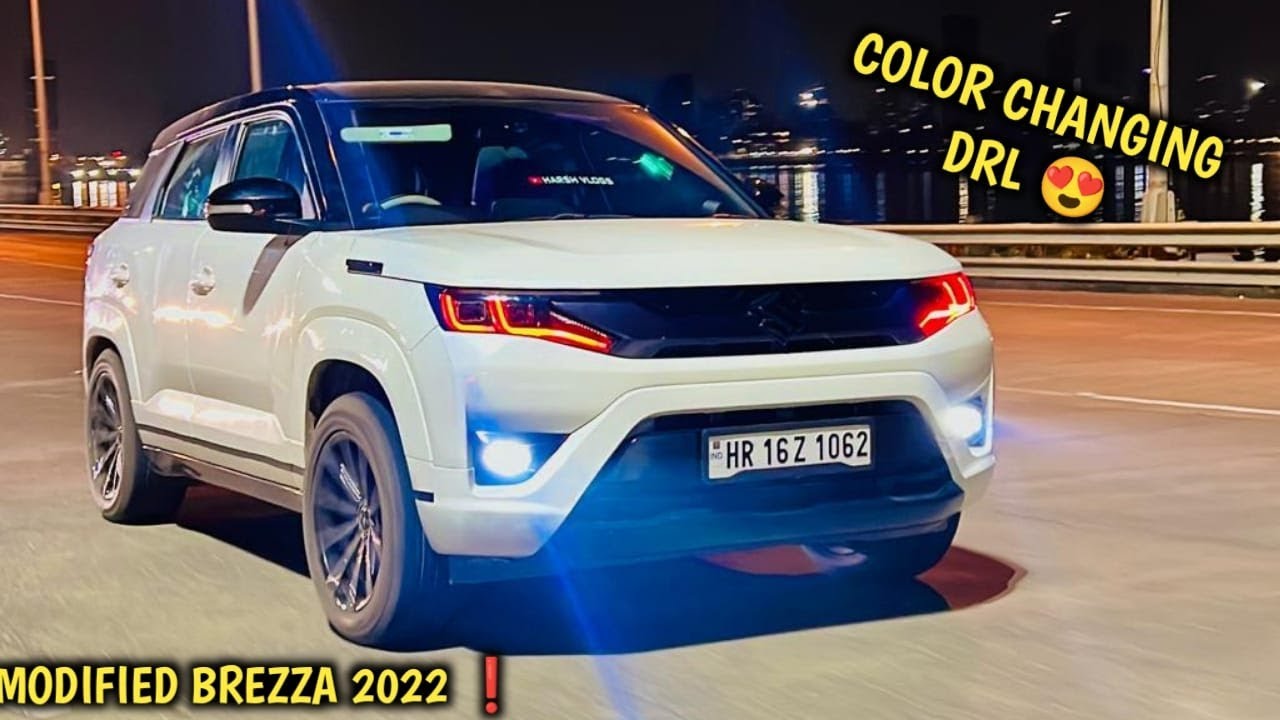 MY BREZZA 2022 GOT NEW COLOR CHANGING DRL 😍 NEW BREZZA MODIFIED TO ...