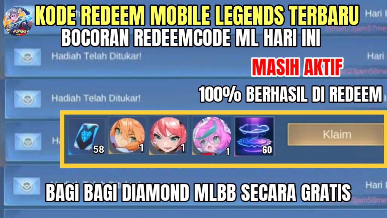 UPDATE!? 2 KODE REDEEM ML TERBARU KODE REDEEM MOBILE LEGENDS HARI INI ...