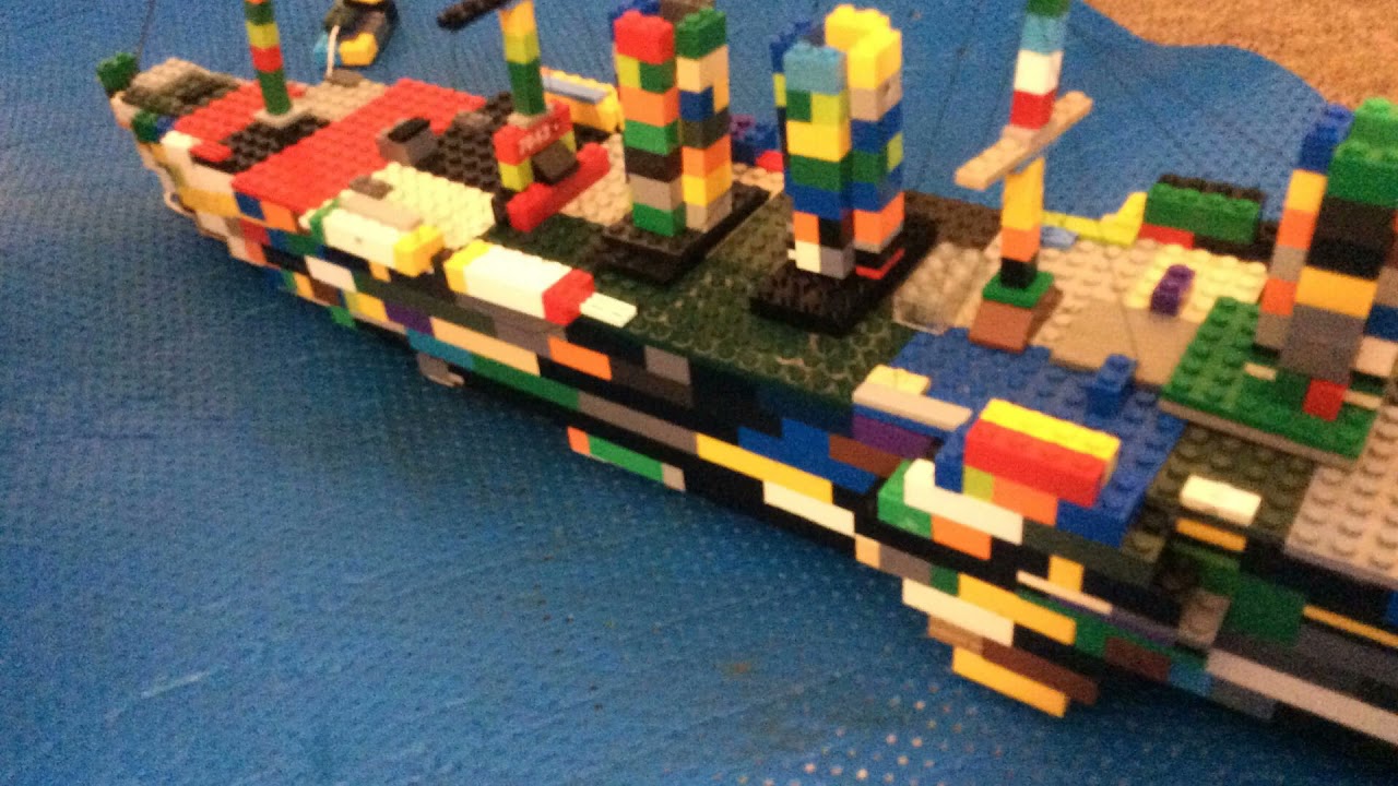 Lego great eastern sails through storm - YouTube