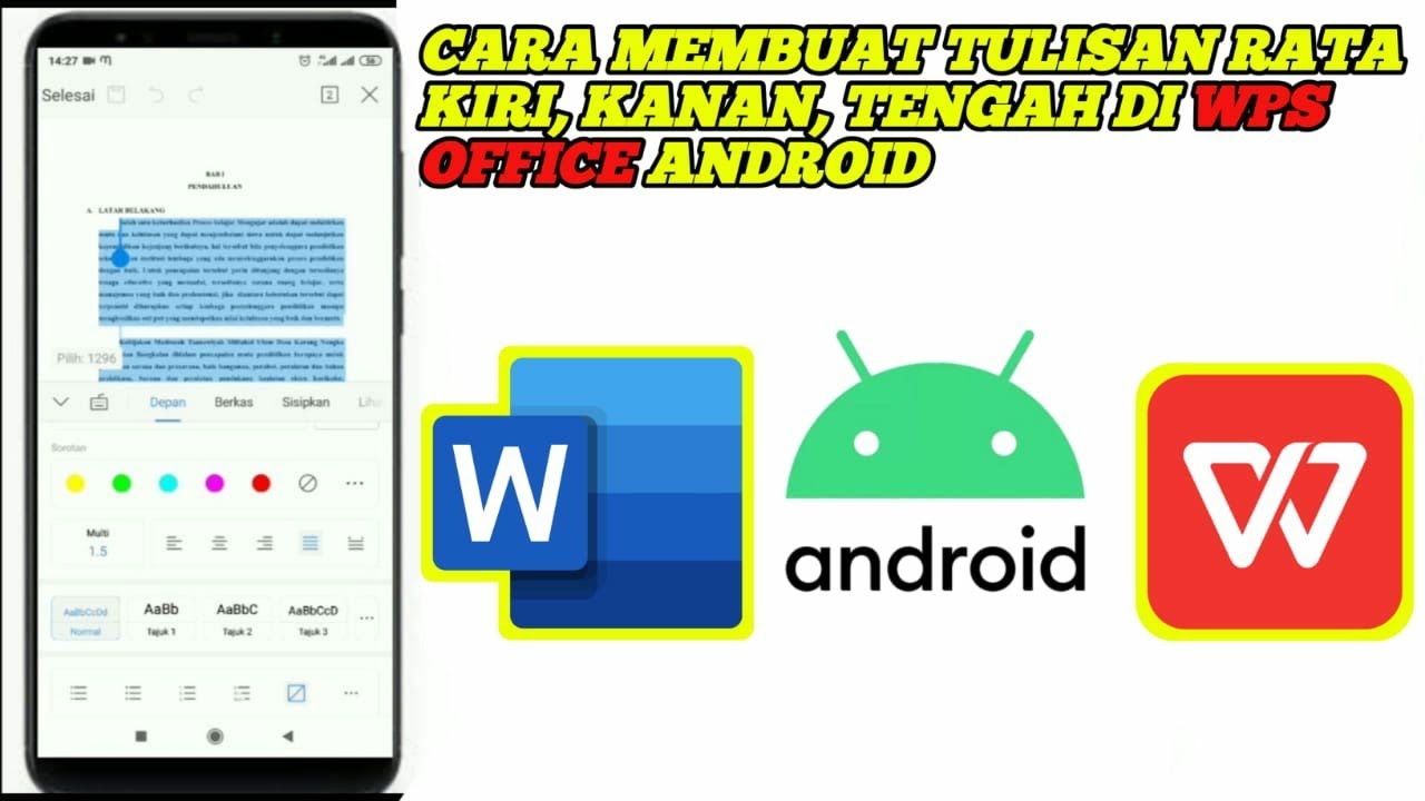 Cara Membuat Tulisan Rata kanan, rata kiri, rata tengah dan rata kanan ...