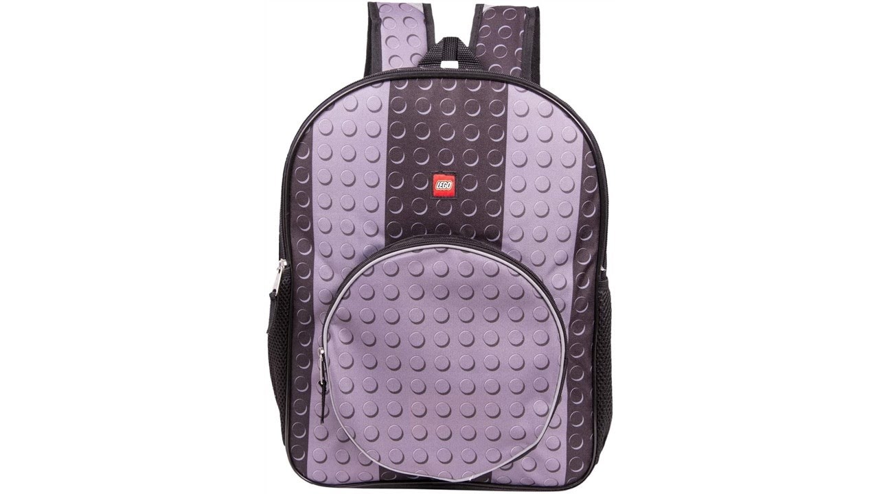 LEGO Classic Black Brick Backpack - Lego Backpack With Zippered Front ...
