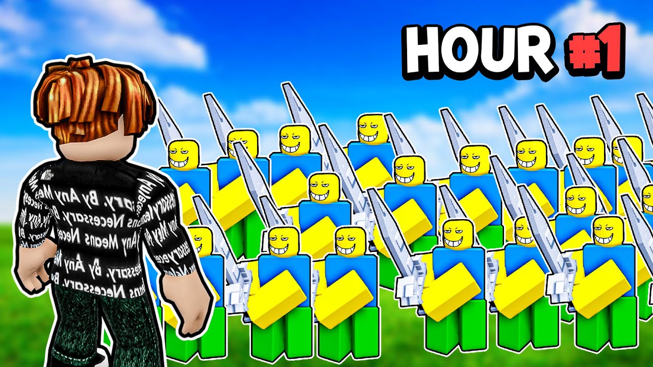i created the STRONGEST NOOB ARMY in Roblox train ur troops! - YouTube