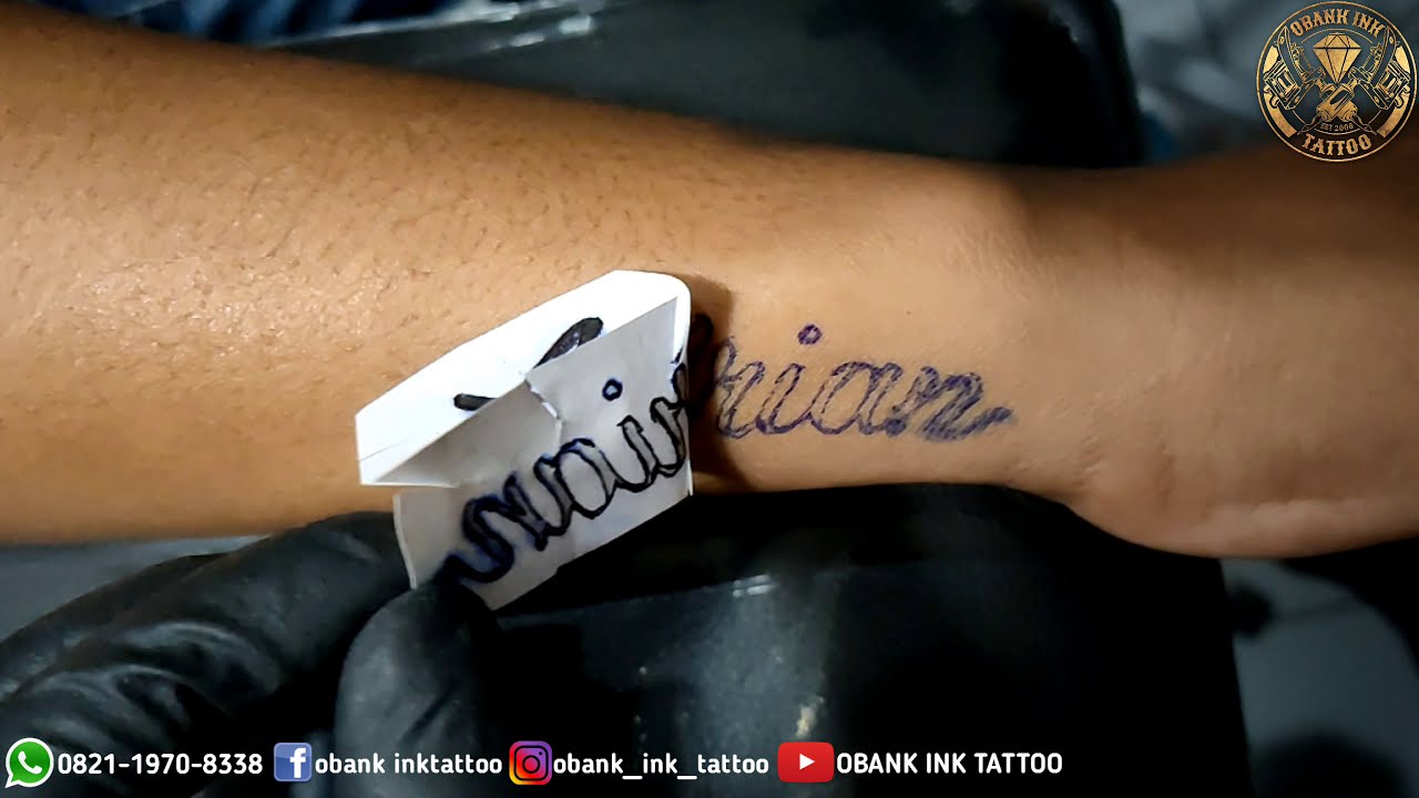 Tato Nama Kecil.. Little Name Tattoo | Obank Ink Tattoo - YouTube