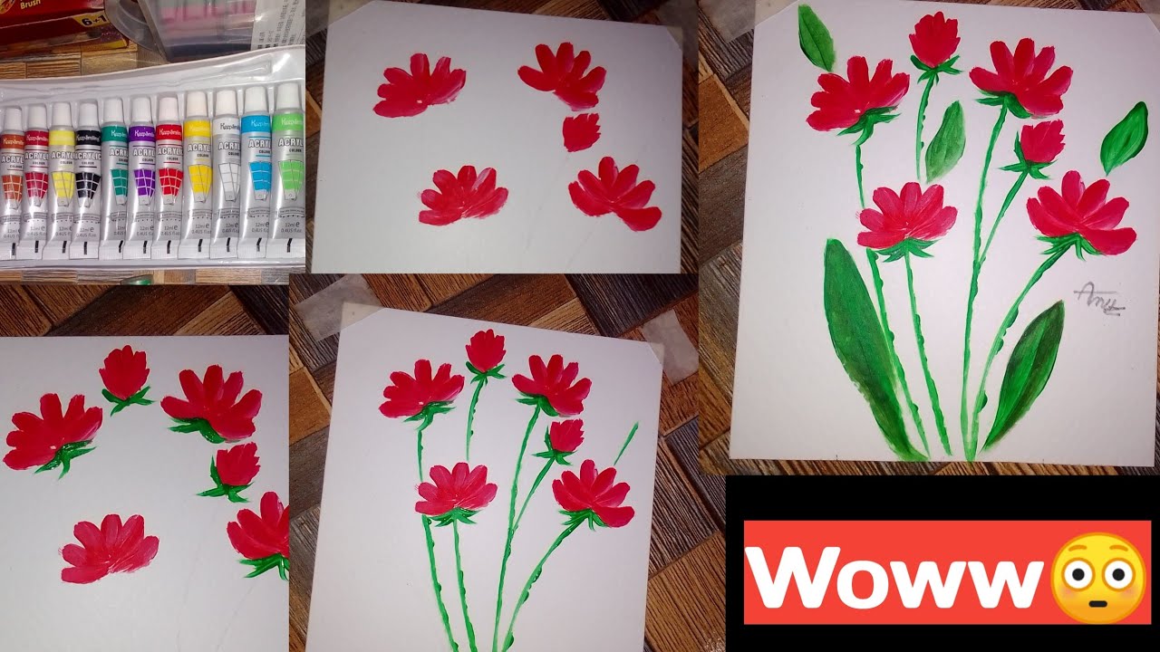 Red Flowers Painting Tutorial Easy Step By Step How To Paint A Red red-flowers-painting-tutorial-easy-step-by-step-how-to-paint-a-red