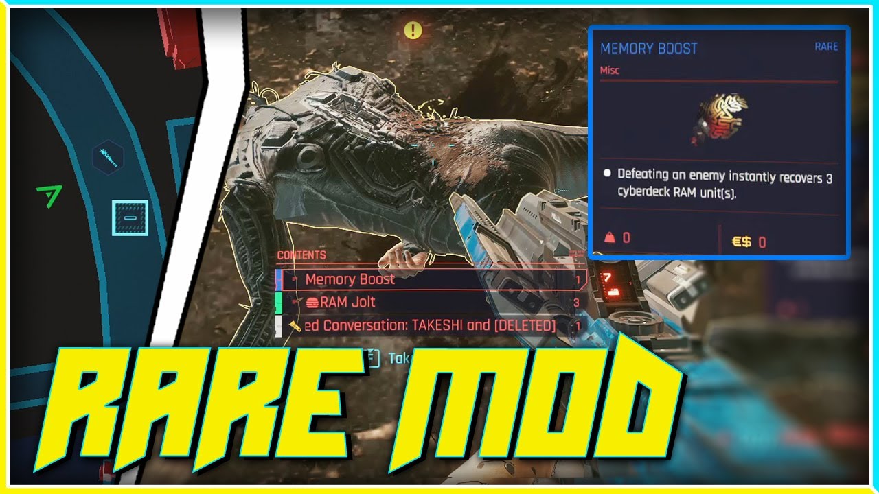 Rare Memory Boost Cyberware Mod Location Guide - Cyberpunk 2077 - YouTube