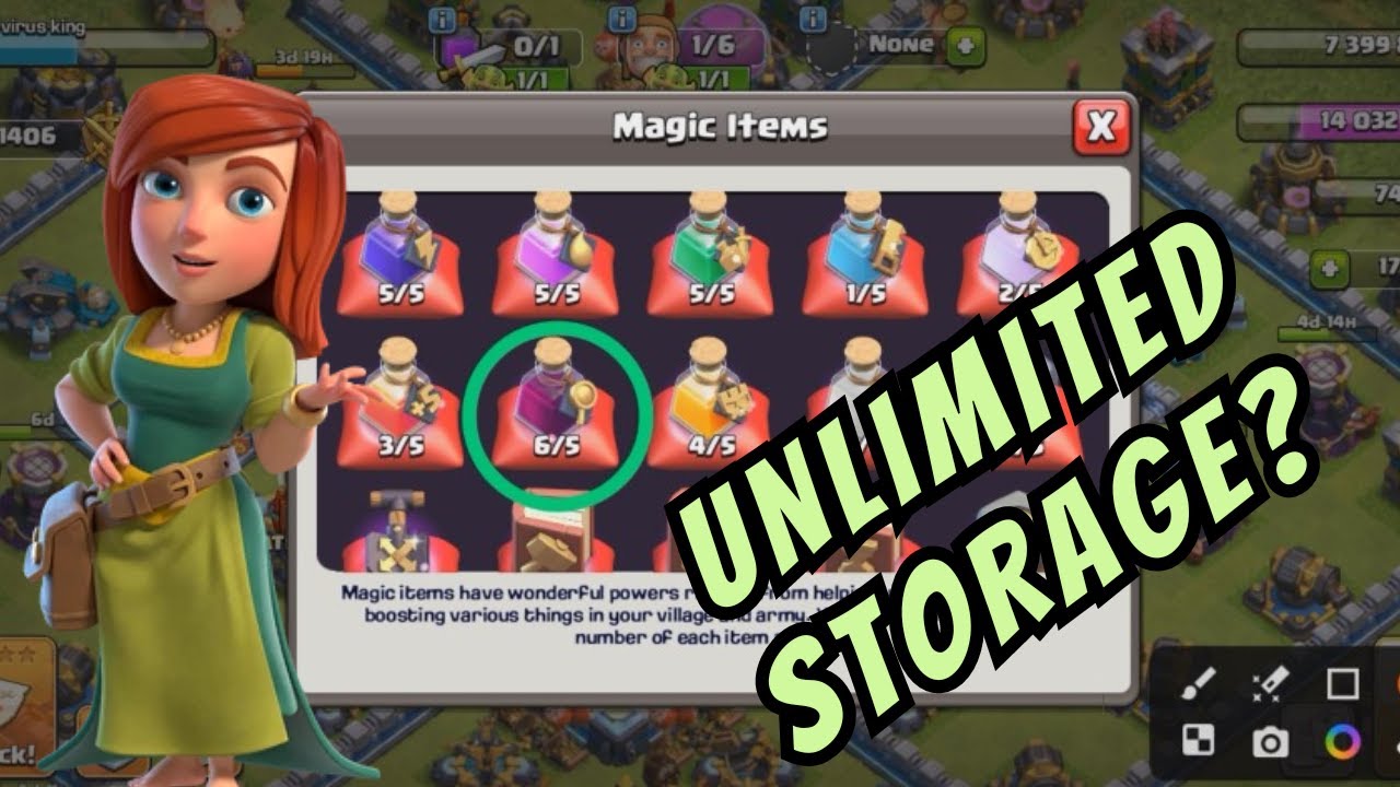 Magic Item Amazing Tricks Unlimited Storage | How This Possible? Clash ...