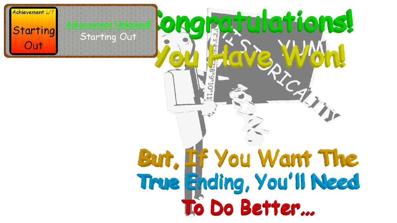 Free run mode ending - Baldi's fun new school remastered - baldi's ...