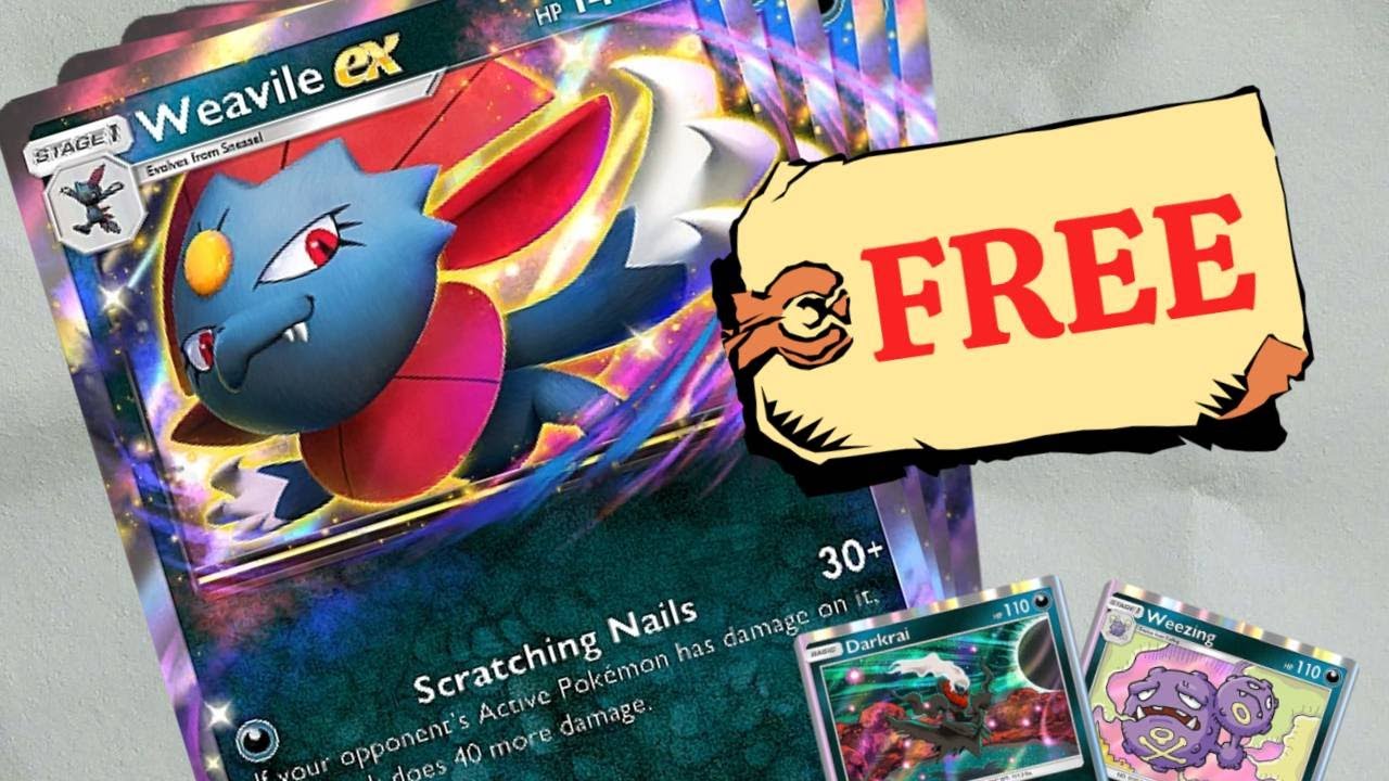 *ENDED* DONT MISS this FREE Weavile EX Card - YouTube