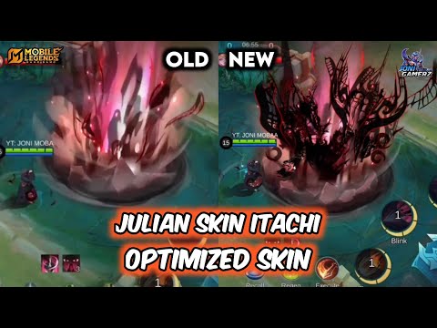 JULIAN SKIN ITACHI UCHIHA _ OPTIMIZED SKIN _ GAMEPLAY SKILL MOBILE LEGENDS