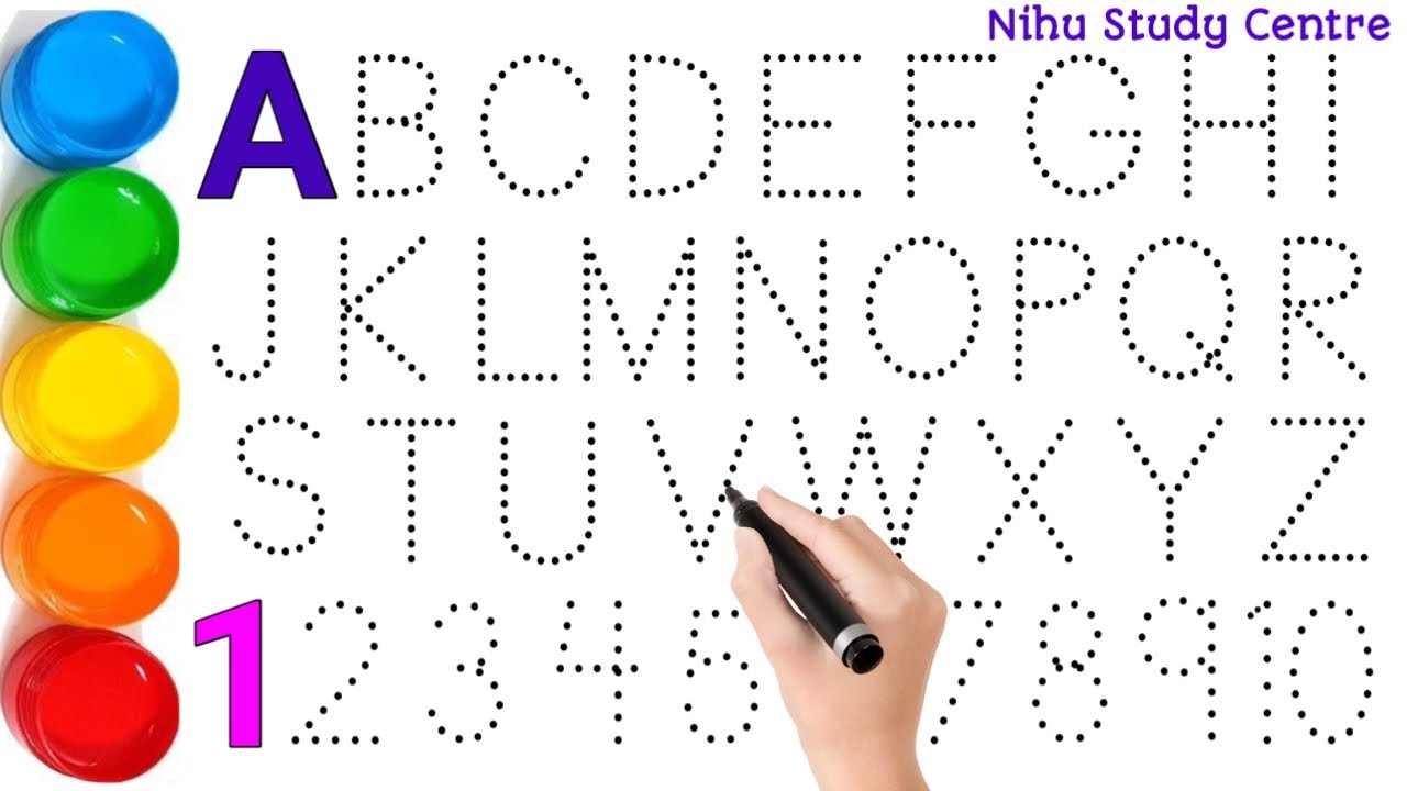 Alphabet writing along the dotted lines for toddlers & kids | ABCD ...