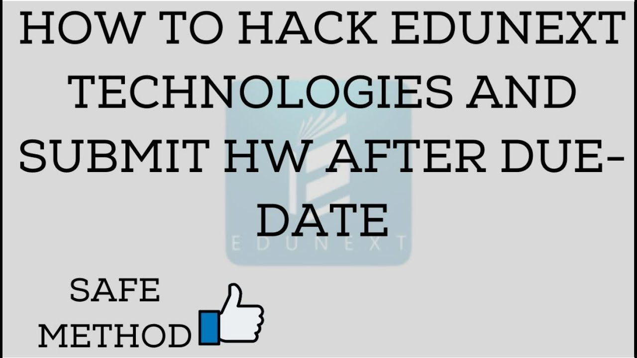 How to submit homework after due date || Edunext website - YouTube
