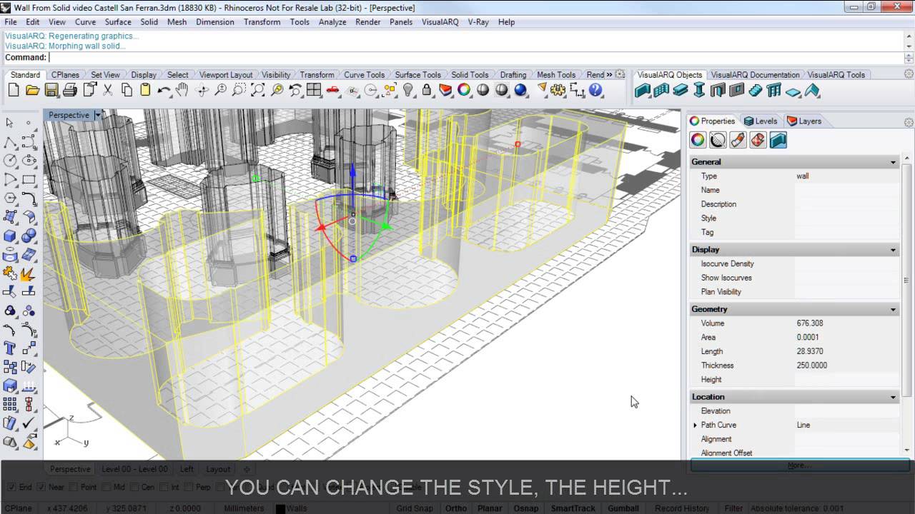 Create Walls from Rhino Solids - YouTube