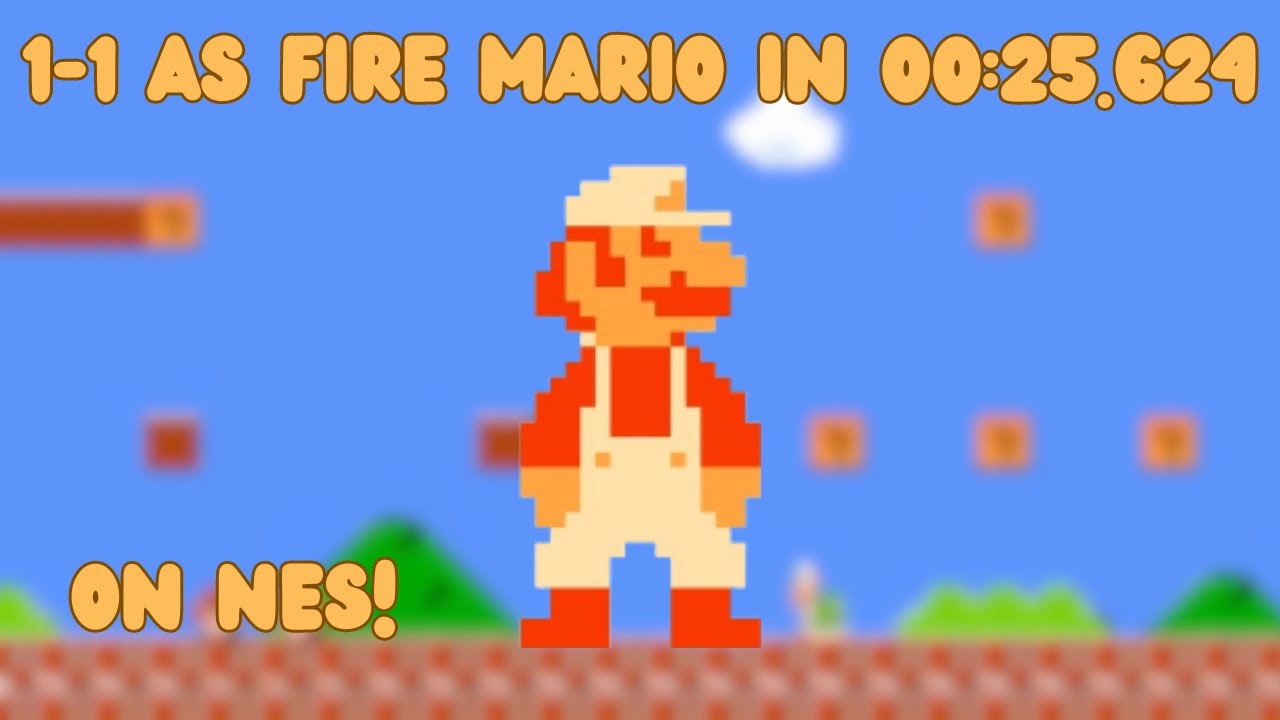 SMB1: 1-1 as Fire Mario in 0:25.624 (PB on OG hardware) - YouTube