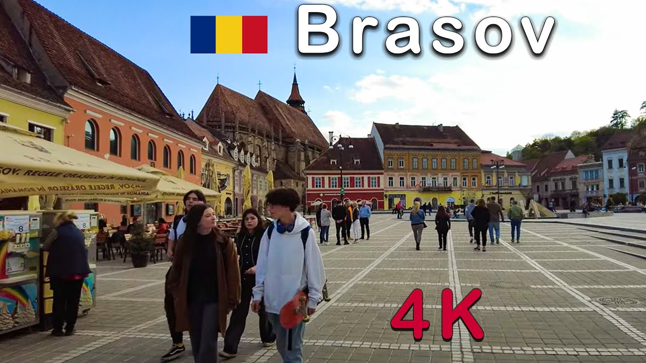 🇷🇴Enchanting Streets and Historic Charm of Brasov 🇷🇴Romania in 4K Part ...