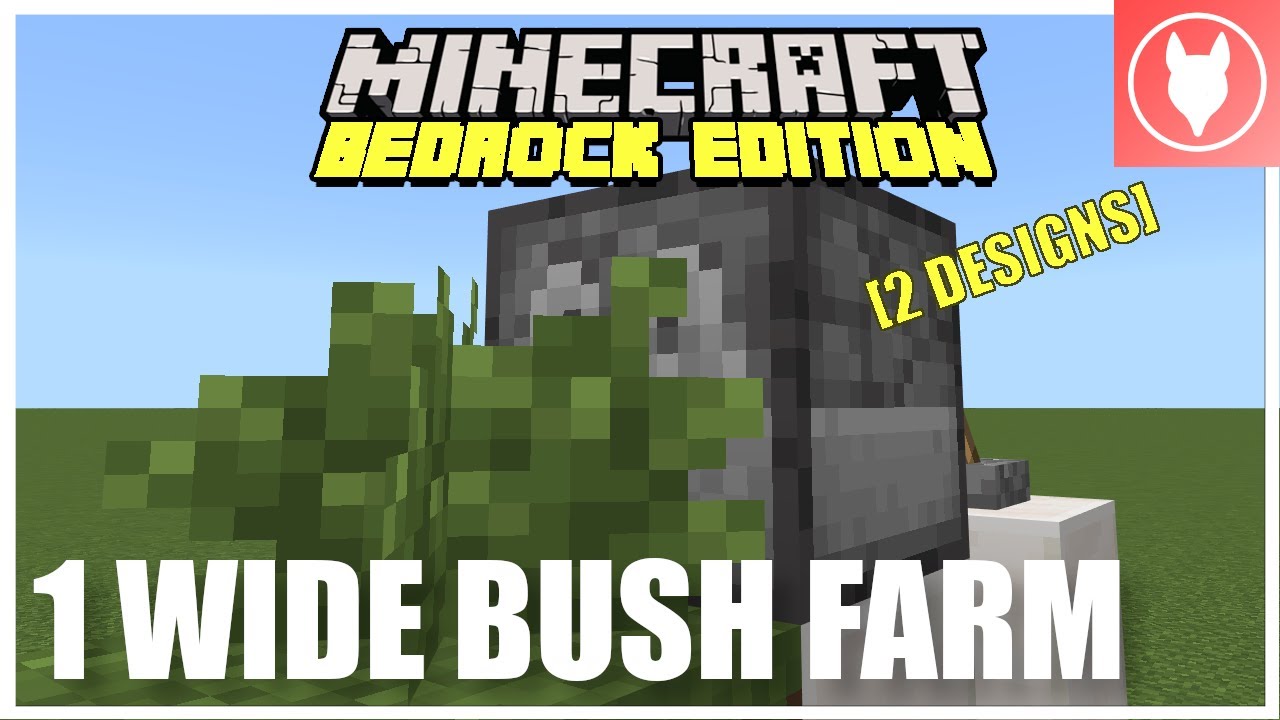 How to Make an EASY BUSH FARM in Minecraft Bedrock - YouTube