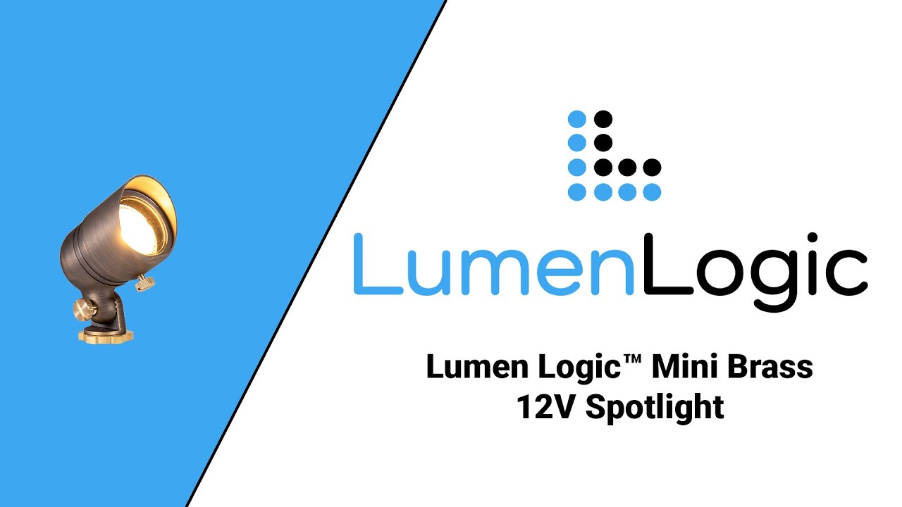 Lumen Logic™ Mini Brass 12V Spotlight with 2W LED MR11 Bulb - YouTube
