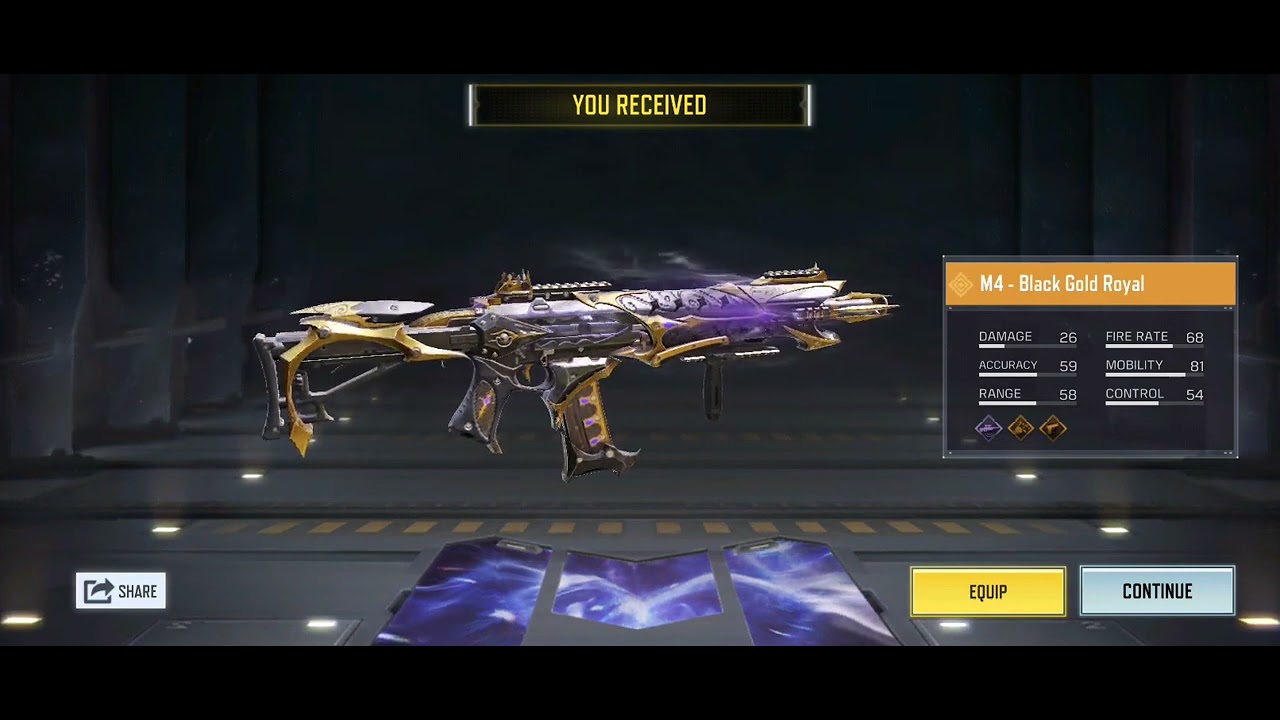 Claiming M4-Black Gold Royal (my 1st Legendary Blueprint) - YouTube