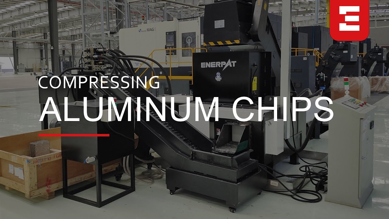 ENERPAT Hopper Type Automatic Metal Baler Compressing Aluminum Chips ...