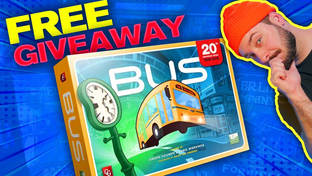 Board Game FREE Giveaway! Deluxe 20th Anniv Bus! Splotter / Capstone ...