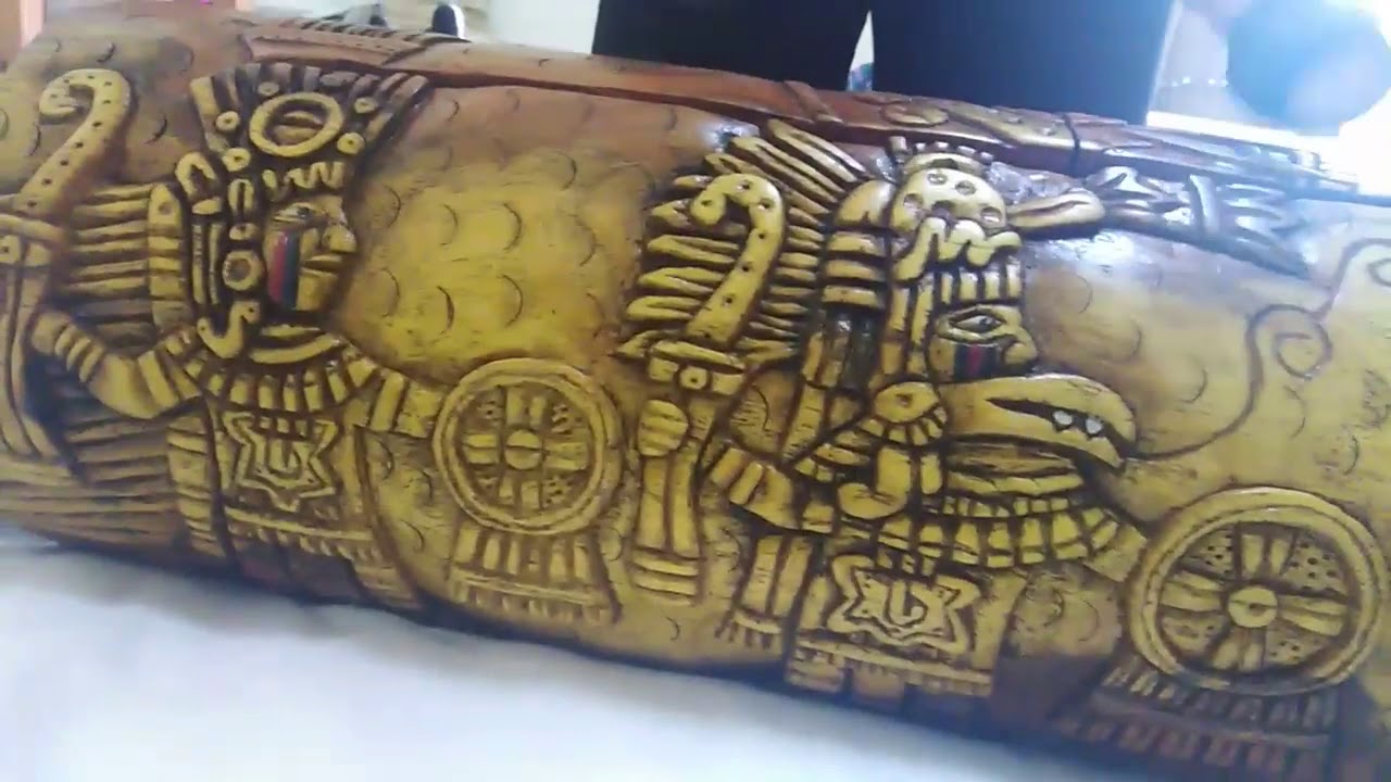 Teponaztle afinado en re y sol - YouTube