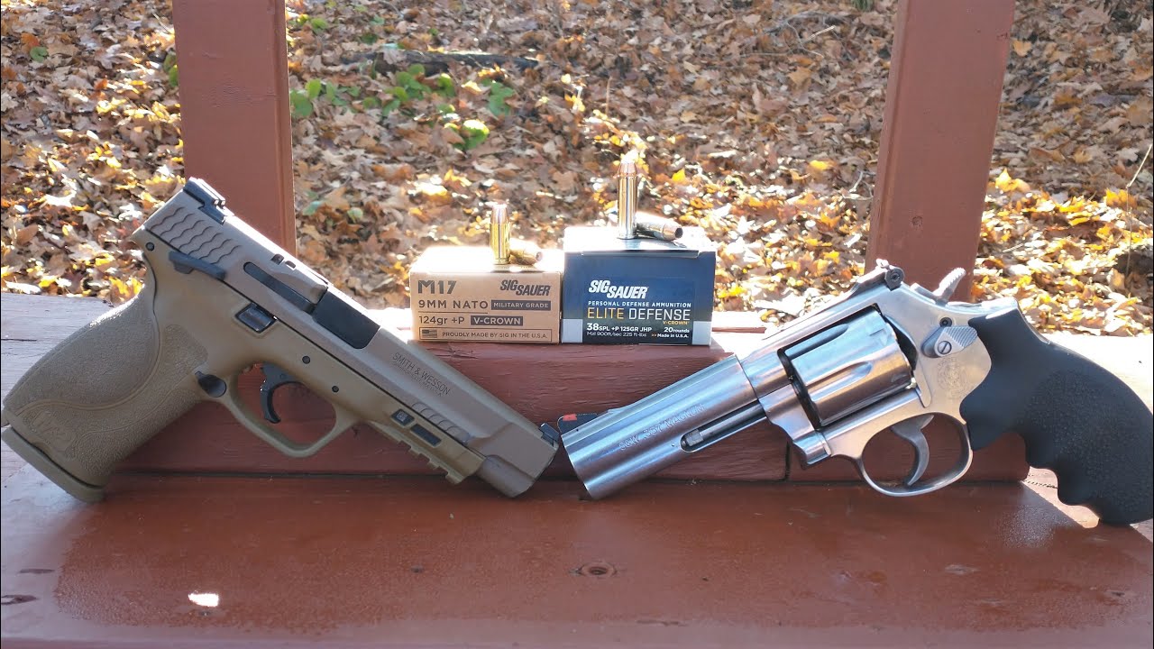 Duty Size Guns - 9mm+P VS .38 Special+P - Sig V-Crown - YouTube