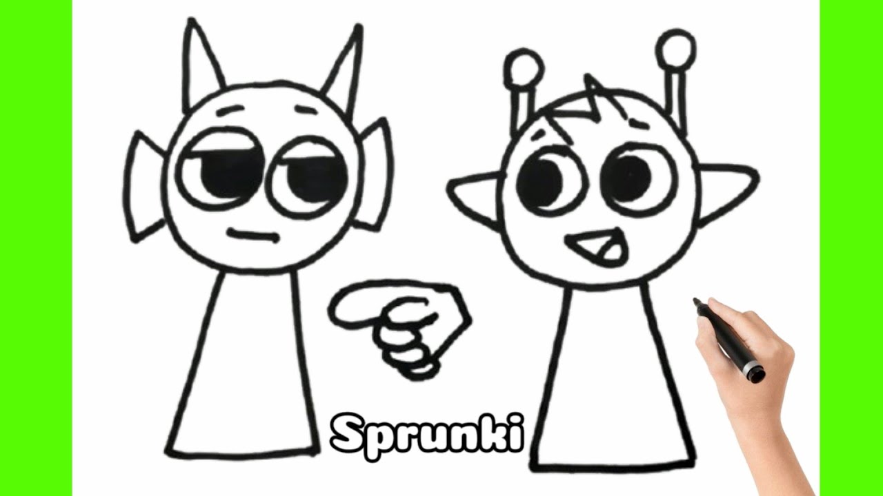 How to Draw Sprunki characters, Durple, Simon, Incredibox - YouTube