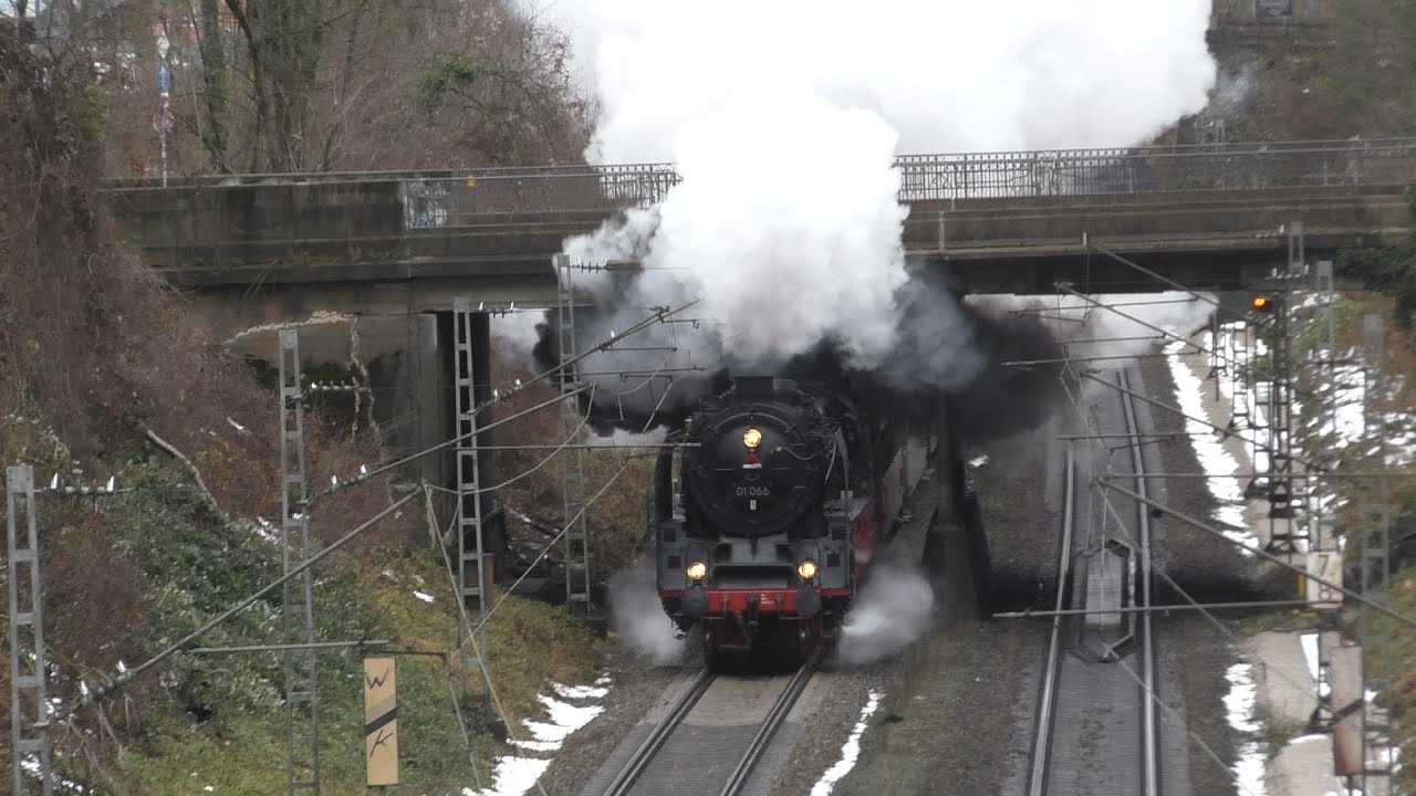 German Steam Power: Steam Locomotive Class 01 in Munich - YouTube