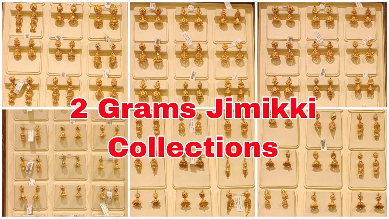 2 Grams to 16 Grams Gold Jimikki Collections | Traditional Jimikki ...