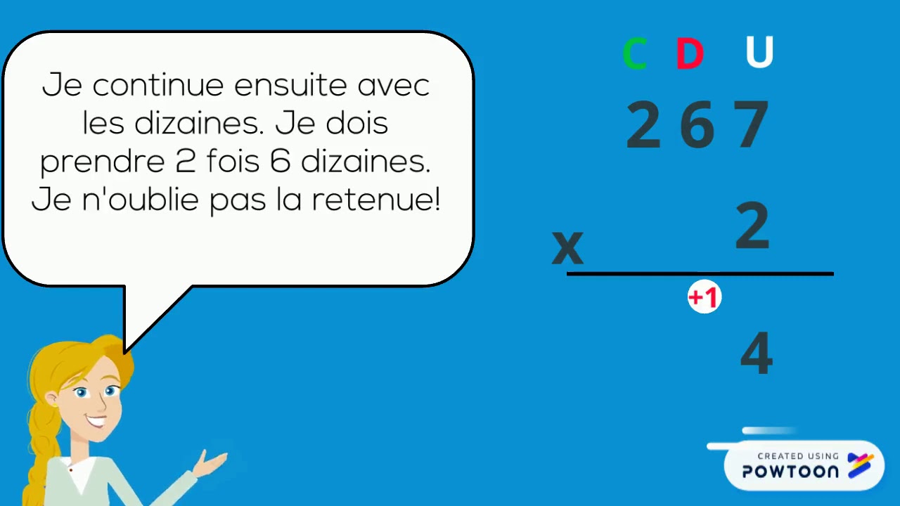 Multiplication écrite avec retenue - YouTube