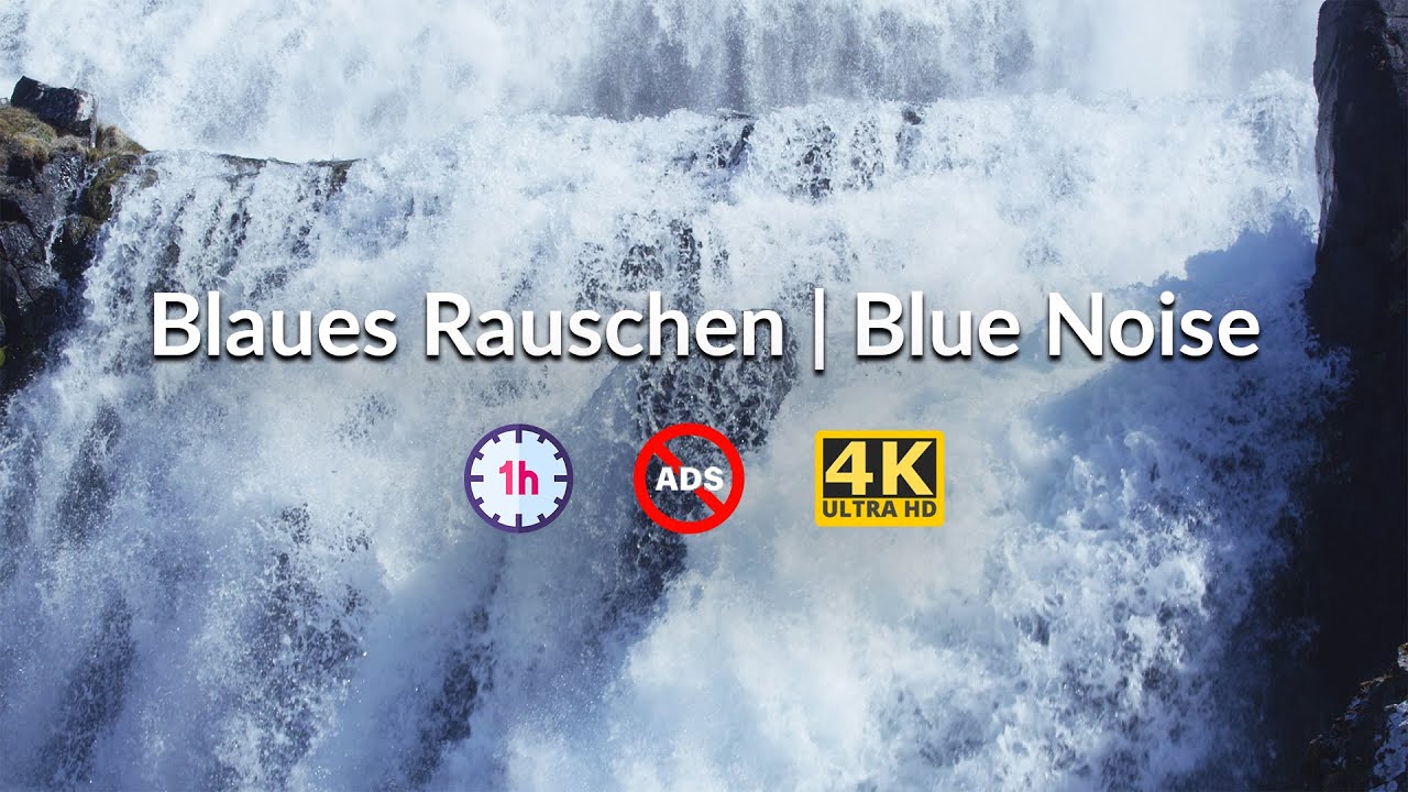 🔵 (tief/deep) Blaues Rauschen | Blue Noise [4K / No Ads] - YouTube