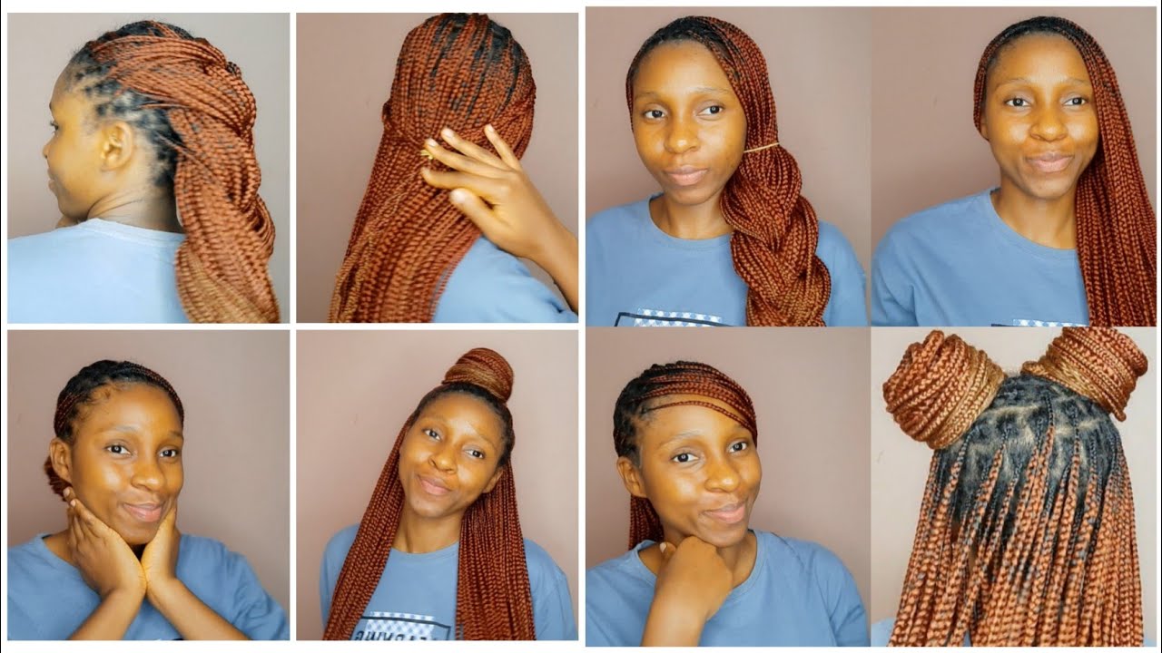 8 easy ways to style your box braids yourself | DIY - YouTube