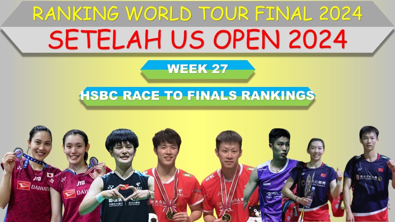 Ranking World Tour Final 2024 │ Setelah US Open 2024 │ - YouTube