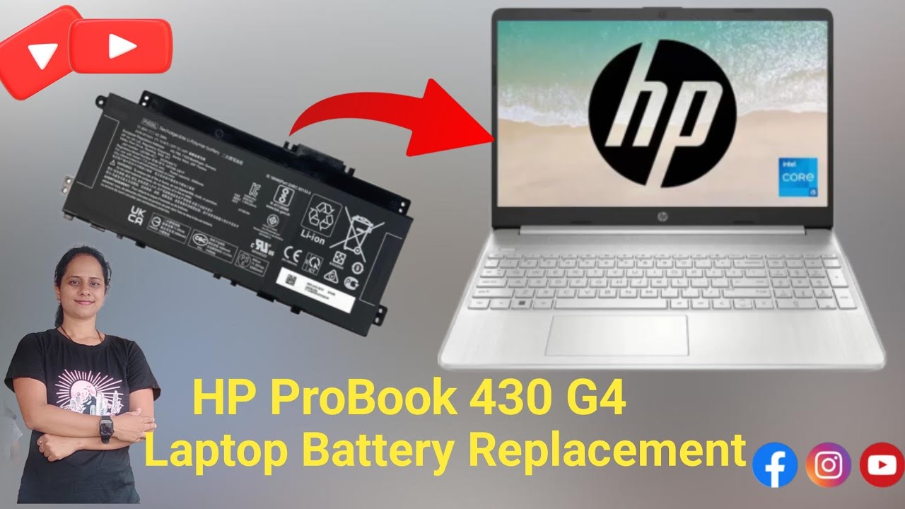 HP ProBook 430 G4 Laptop Battery Replacement.Hp Laptop ची battery ...