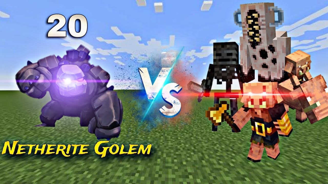 Netherite Golem vs Evil warden team ☠️ | ZRG GAMING ZONE | @SK_GANGSTER ...