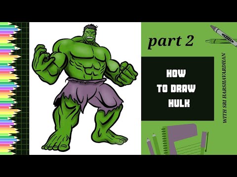 how to draw Hulk (part 2) shading - YouTube